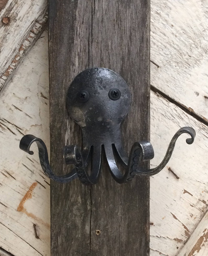Octopus Hook Forged Octopus Hook Cute Octopus Wall Hook | Etsy