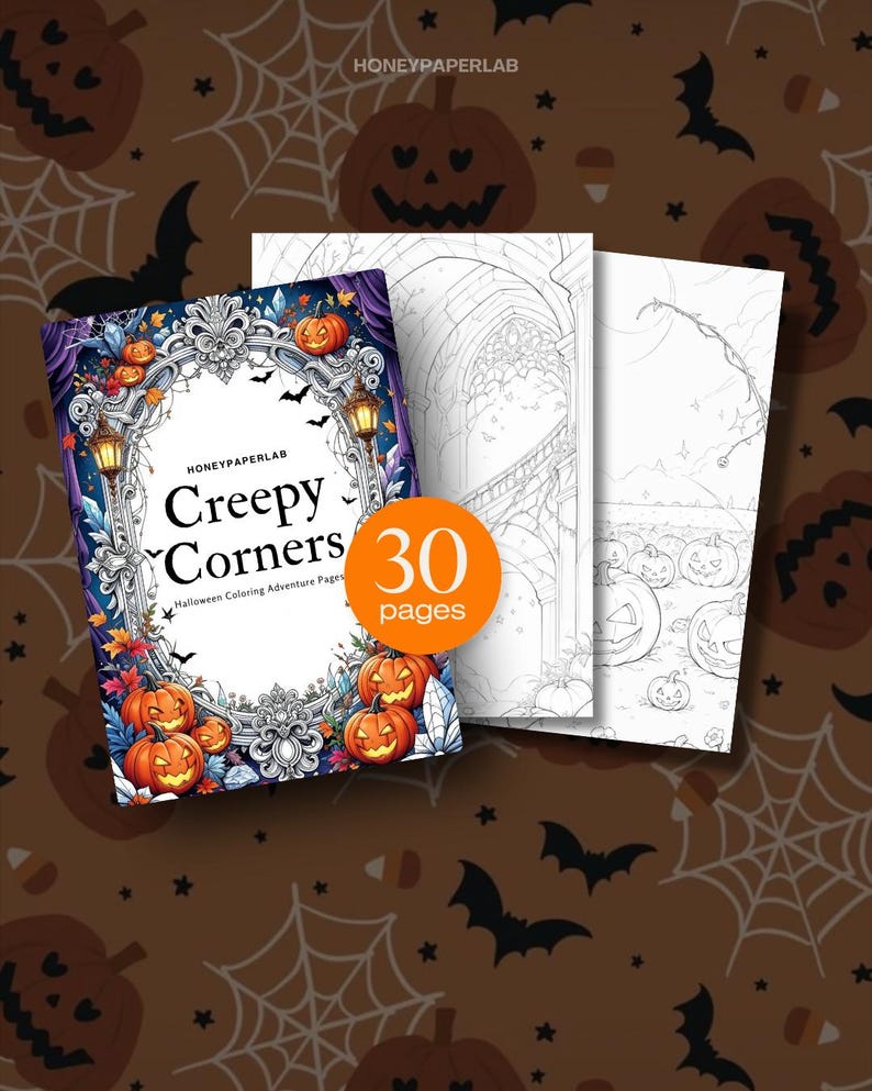 Creepy Corners: Halloween Coloring for Adults – Spooky & Detailed ...