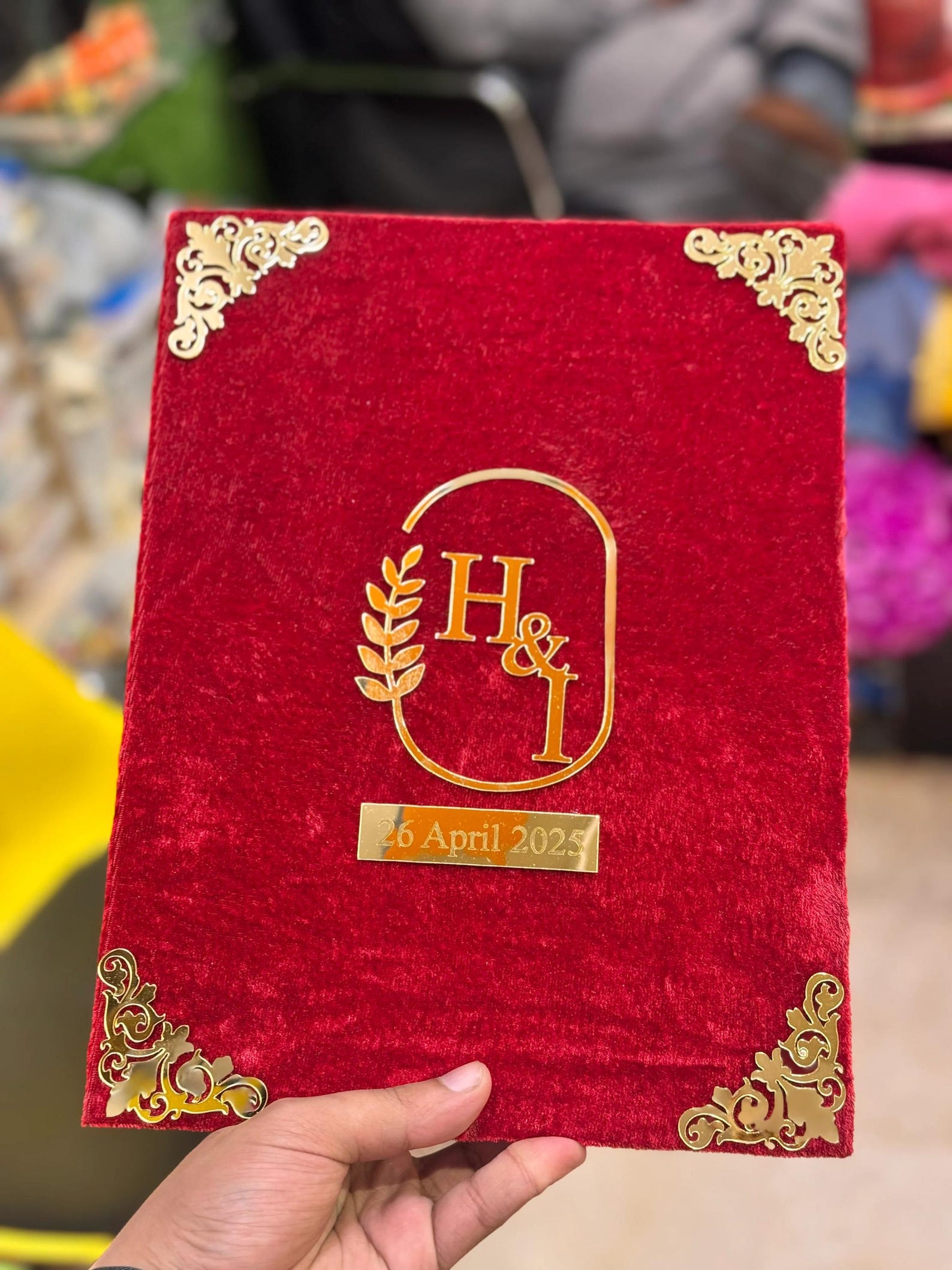Elegant Nikkah Nama Booklet – Marriage Certificate Folder With Velvet ...