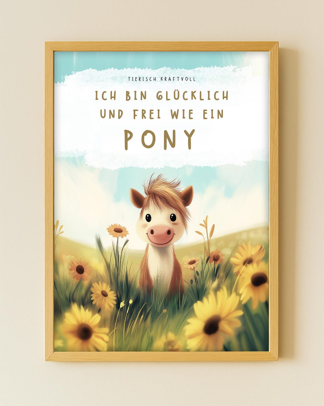 Affirmation Poster for Children | Pony Children's Room Poster | Animal ...