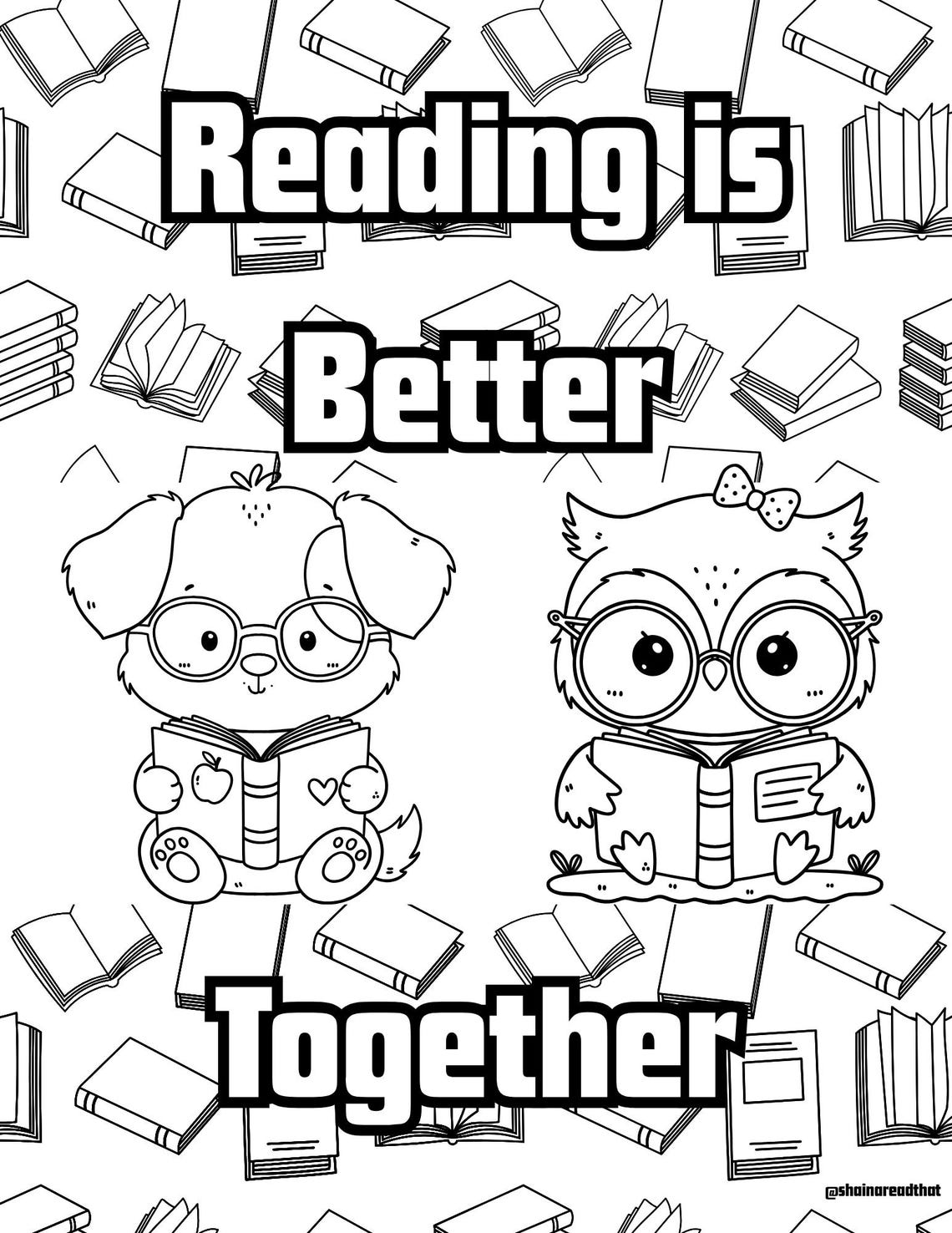 Printable Coloring Page: Lost in the Pages - Etsy