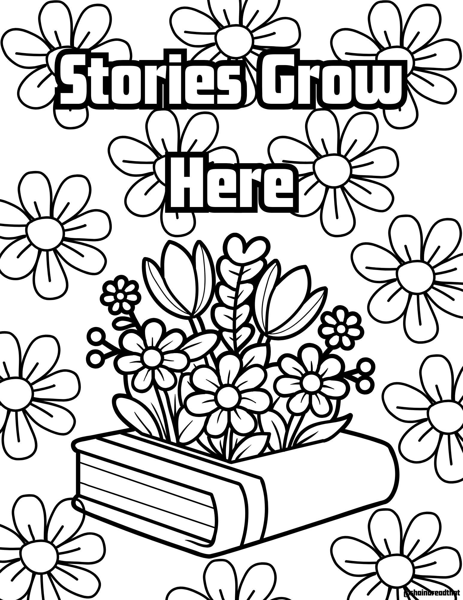 Printable Coloring Page: Lost in the Pages - Etsy