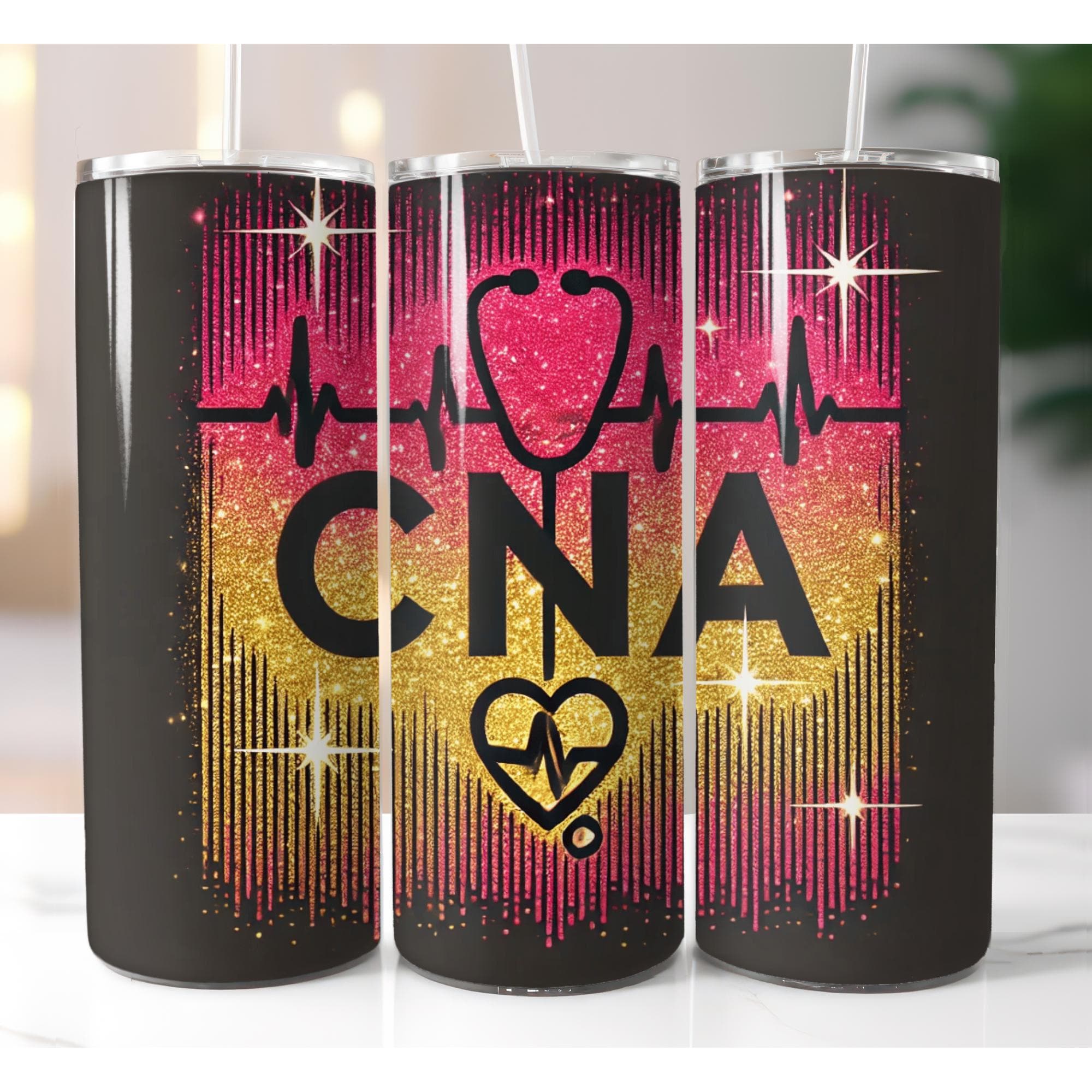CNA Nurse Tumbler Wrap Bundle: 8 Sublimation PNG Designs (digital ...