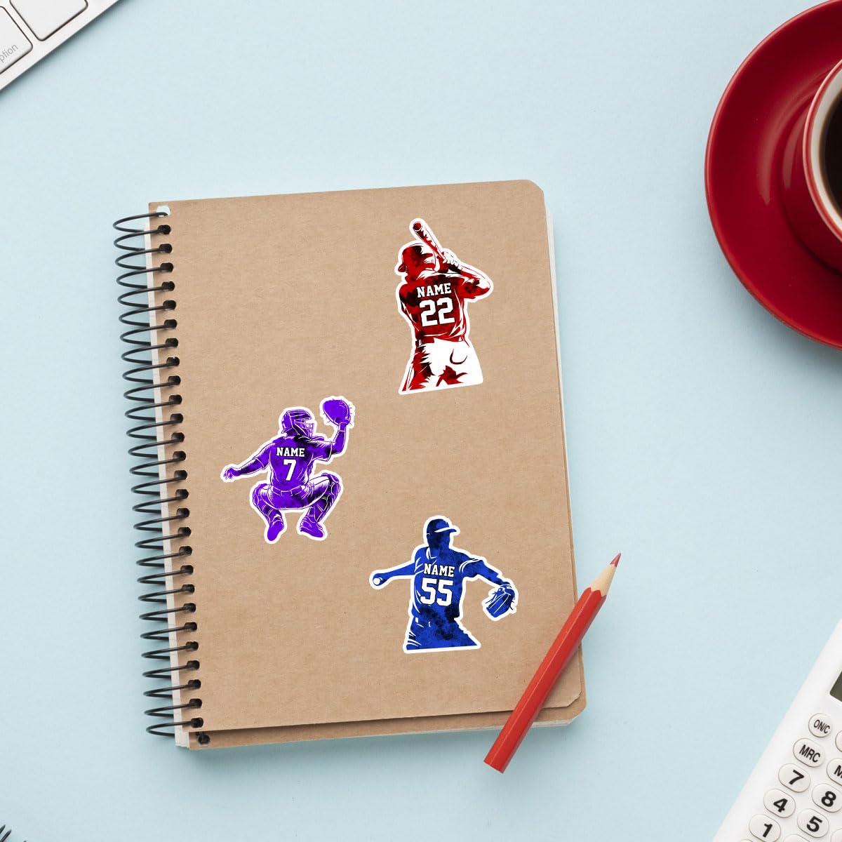 Personalized Baseball Sticker Custom Baseball Letter Stickers Sport ...