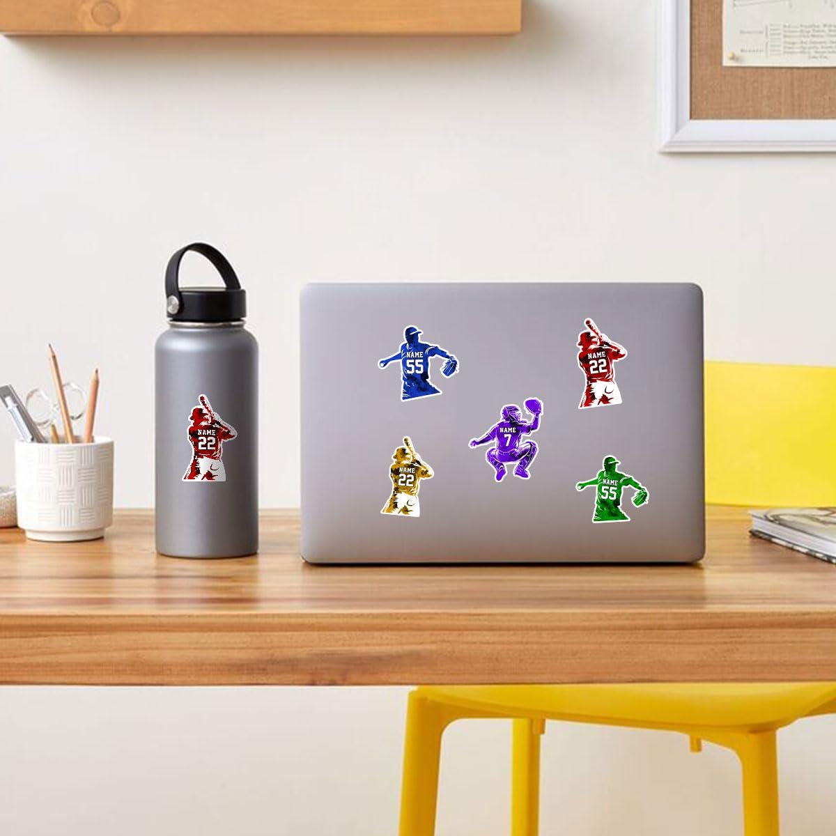 Personalized Baseball Sticker Custom Baseball Letter Stickers Sport ...