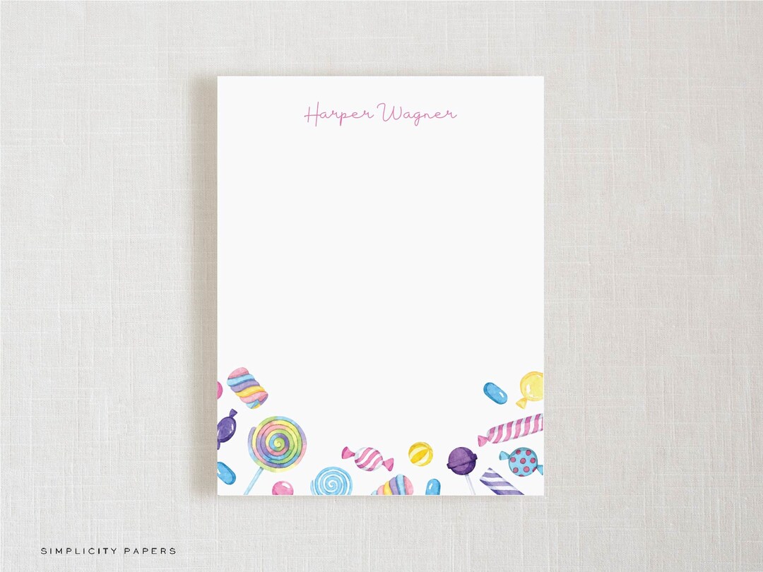 Candy Note Card // Stationery Set // Thank You Cards - Etsy