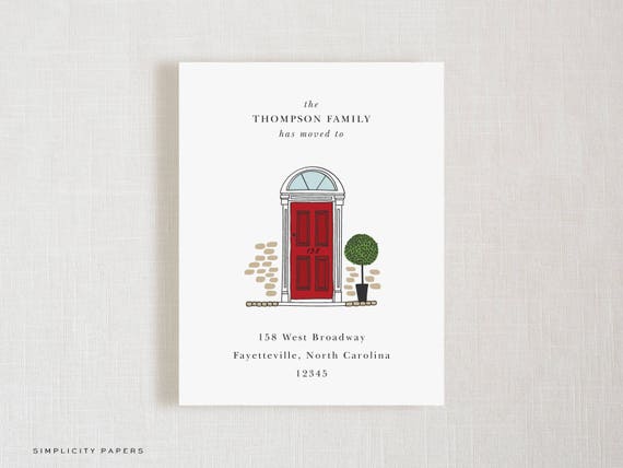 Moving Announcements // Front Door | Etsy
