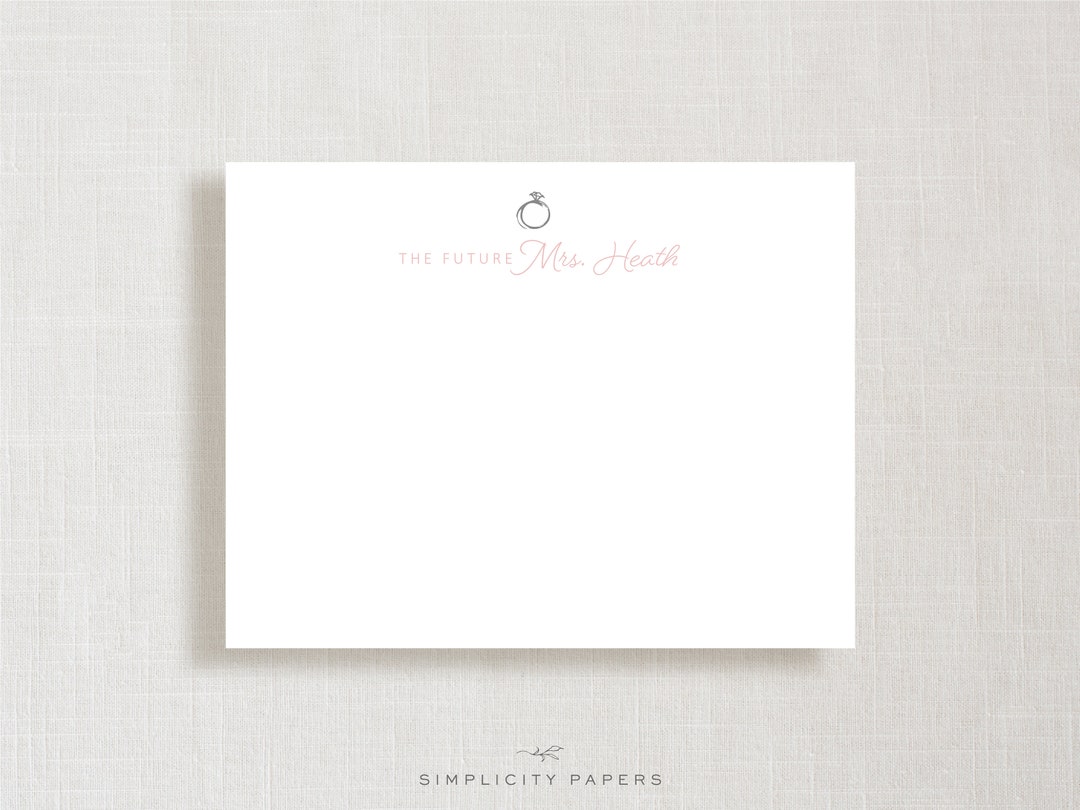 Personalized Note Card Set // the Future Mrs // Stationery // Thank You ...
