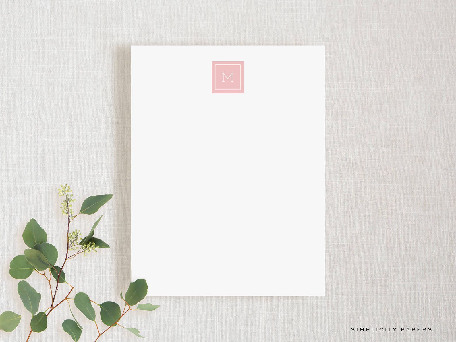 Personalized Note Card Set // Square Initial // Choose Your - Etsy