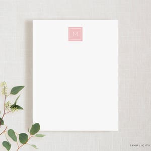 Personalized Note Card Set // Square Initial // Choose Your - Etsy