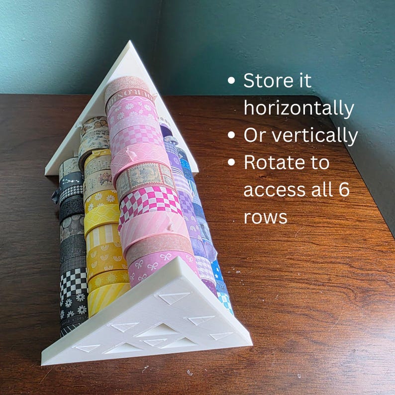 Washi Tape Organizer 3D Model STL File: 60-roll Storage (digital ...