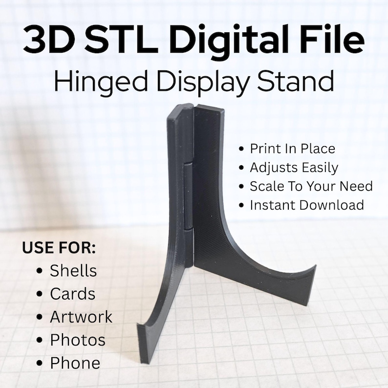 3D Printed Hinged Display Stand: Foldable Easel (digital Download) - Etsy