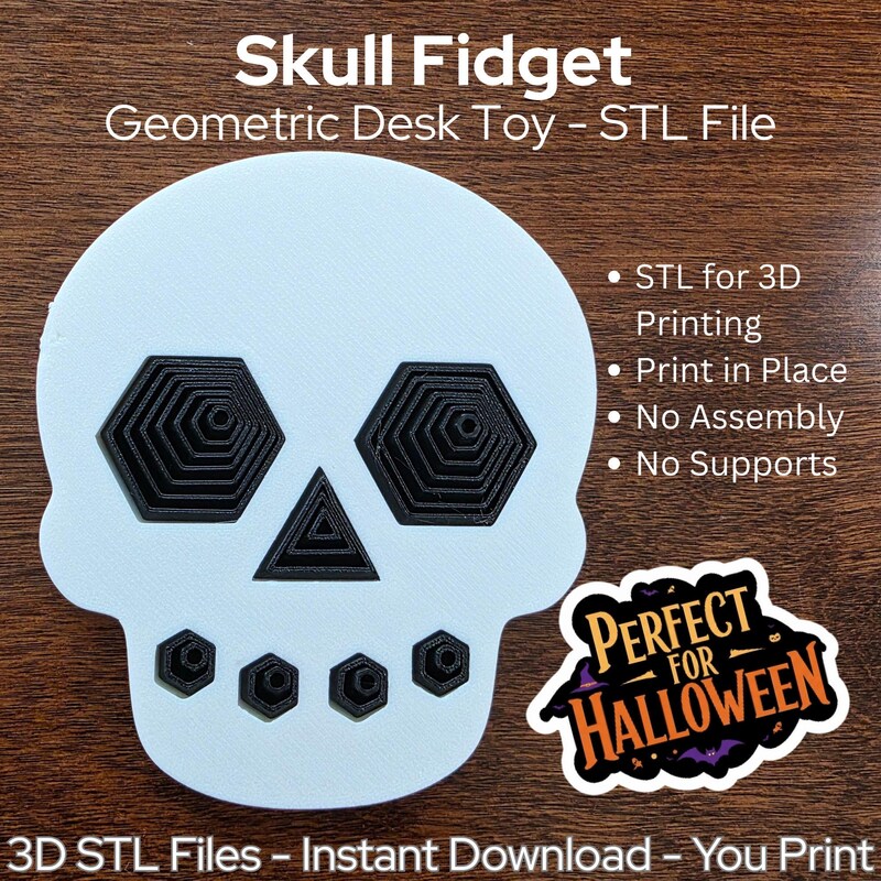 Skull Fidget Stl - Etsy