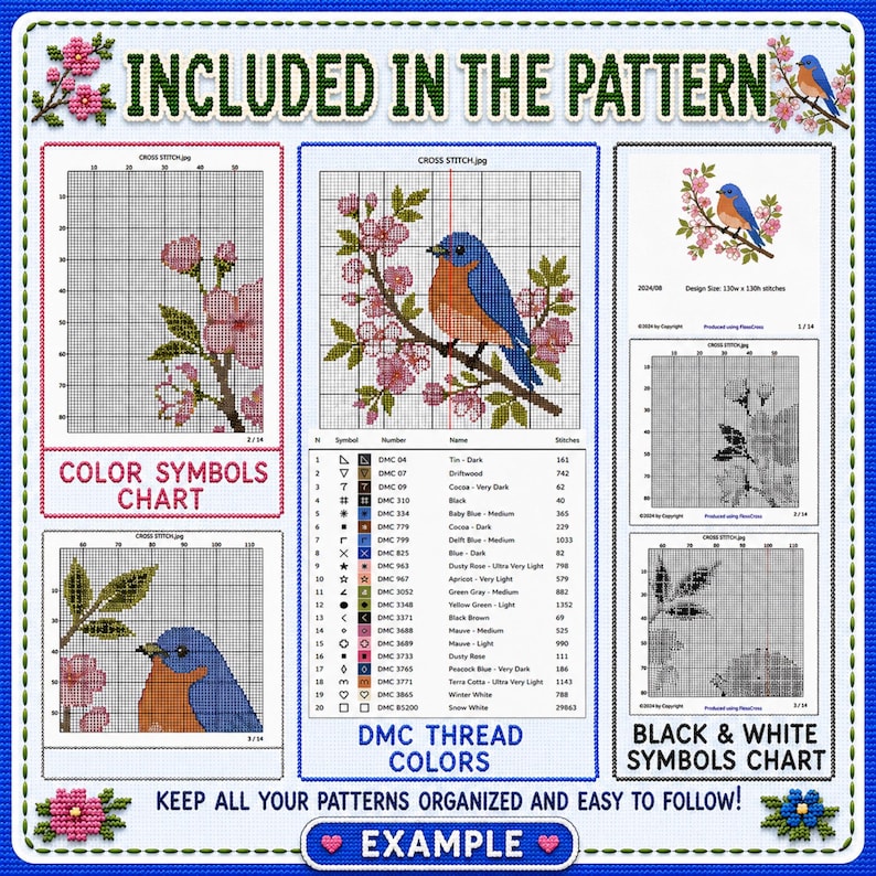 Mount Fuji Cross Stitch Pattern, Japanese Landscape, Cherry Blossom ...