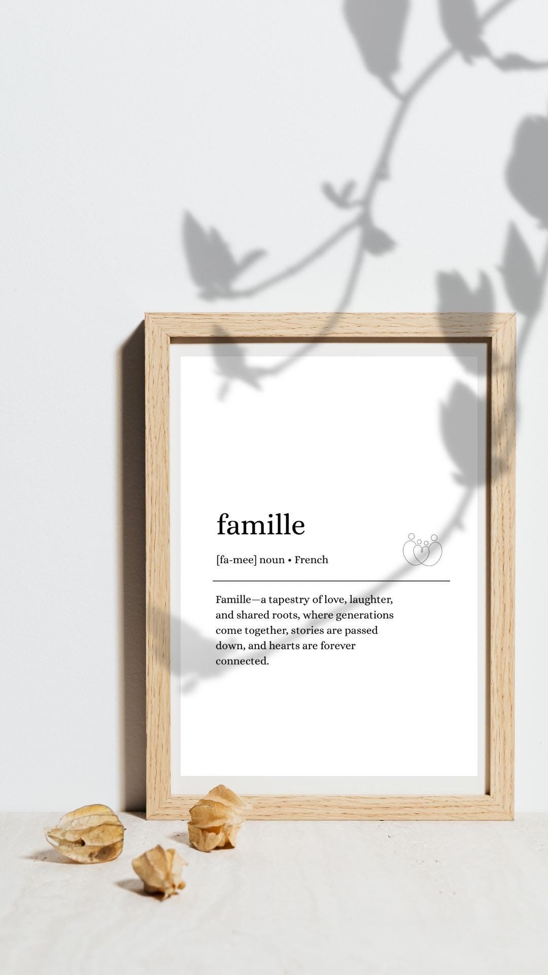 Wall Art Decor - Family in French 'famille' PDF - Etsy