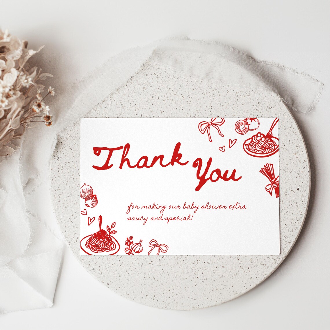 Pasta Baby Shower Invitation Suite Editable Italian Theme Baby Shower ...
