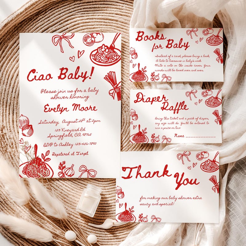 Pasta Baby Shower Decor - Etsy