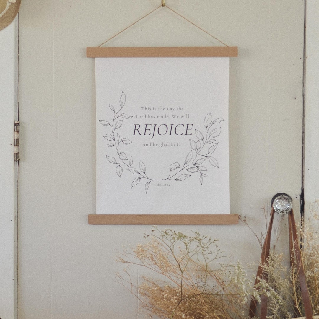 Scripture Wall Hanging, This is the Day Canvas Sign, Christian Home ...
