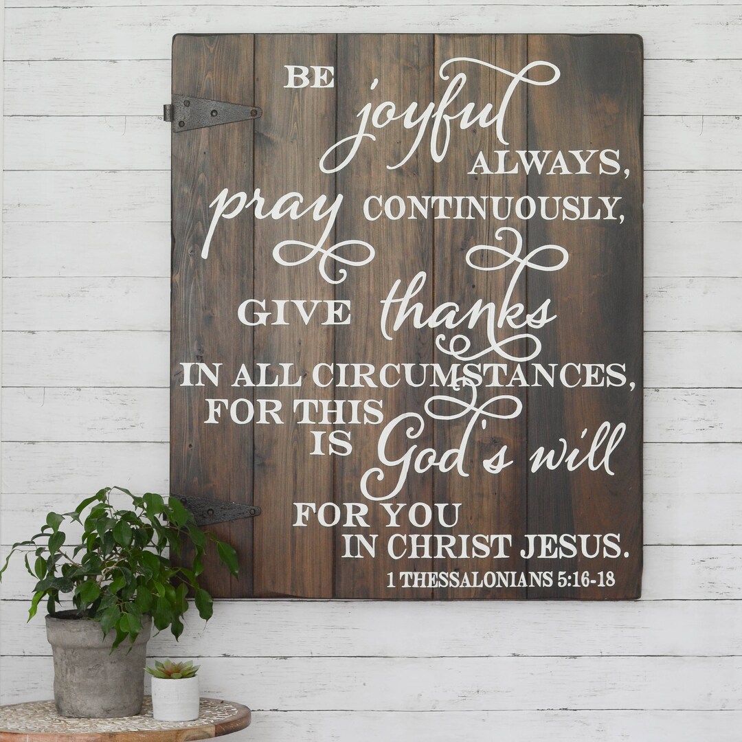 Be Joyful Always Joyful Sign Scripture Sign Farmhouse - Etsy