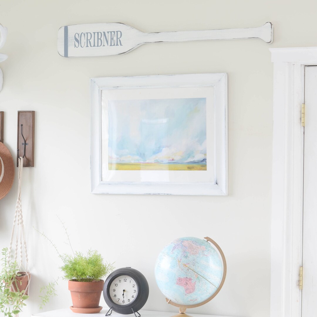 Personalized Barnwood Oar | Nautical Family Name Sign, Coastal Decor - Etsy