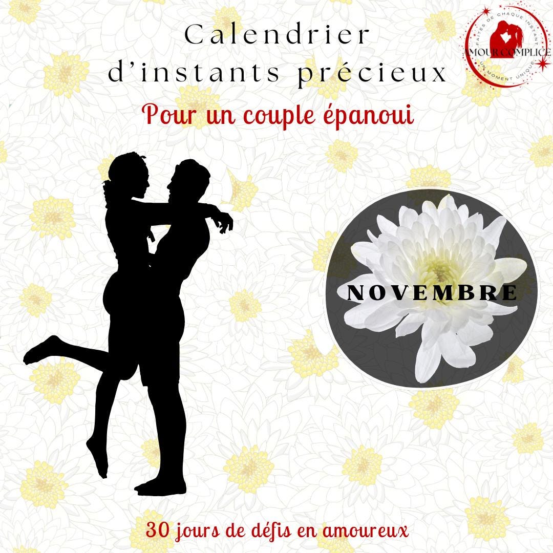 November Couple Calendar – 30 Love Challenges for Couples ...