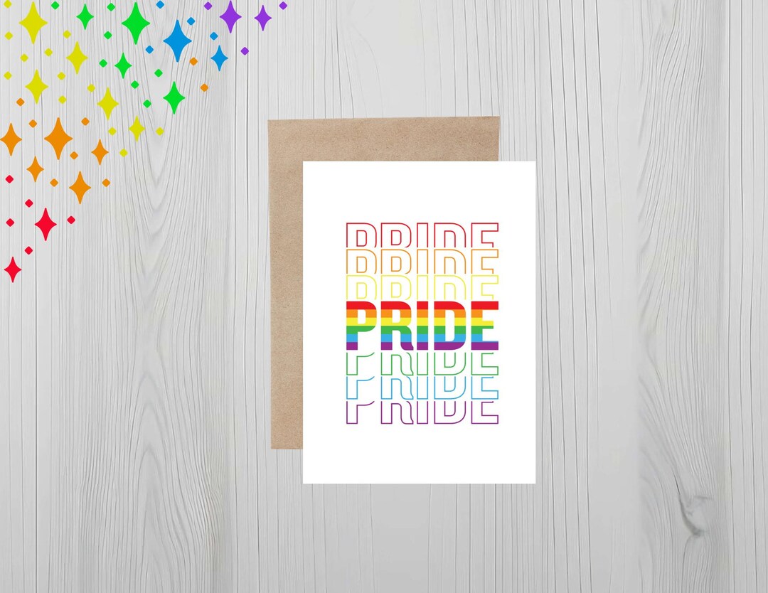 Gay Pride Greeting Cards – Set of 6 | Blank Inside | Rainbow LGBTQ+ ...