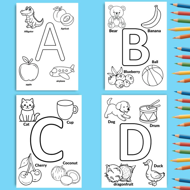 Alphabet & Numbers Coloring Book - Educational Printables Tracing ...