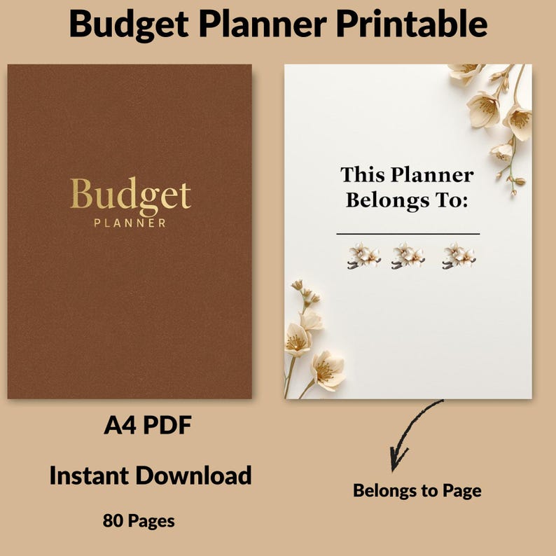 Budget Planner Printables-simple Financial Planner-expense & Savings ...