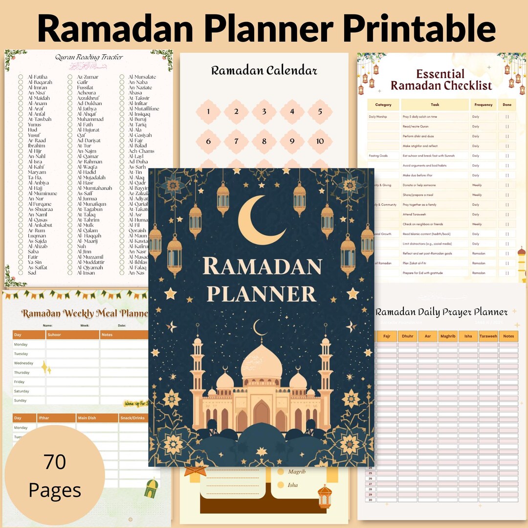 Ramadan Planner Printable-islamic Planner-a4 PDF Instant Download ...