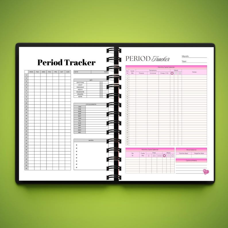 Period Tracker Printable-period Journal A4 PDF Instant Download-period ...