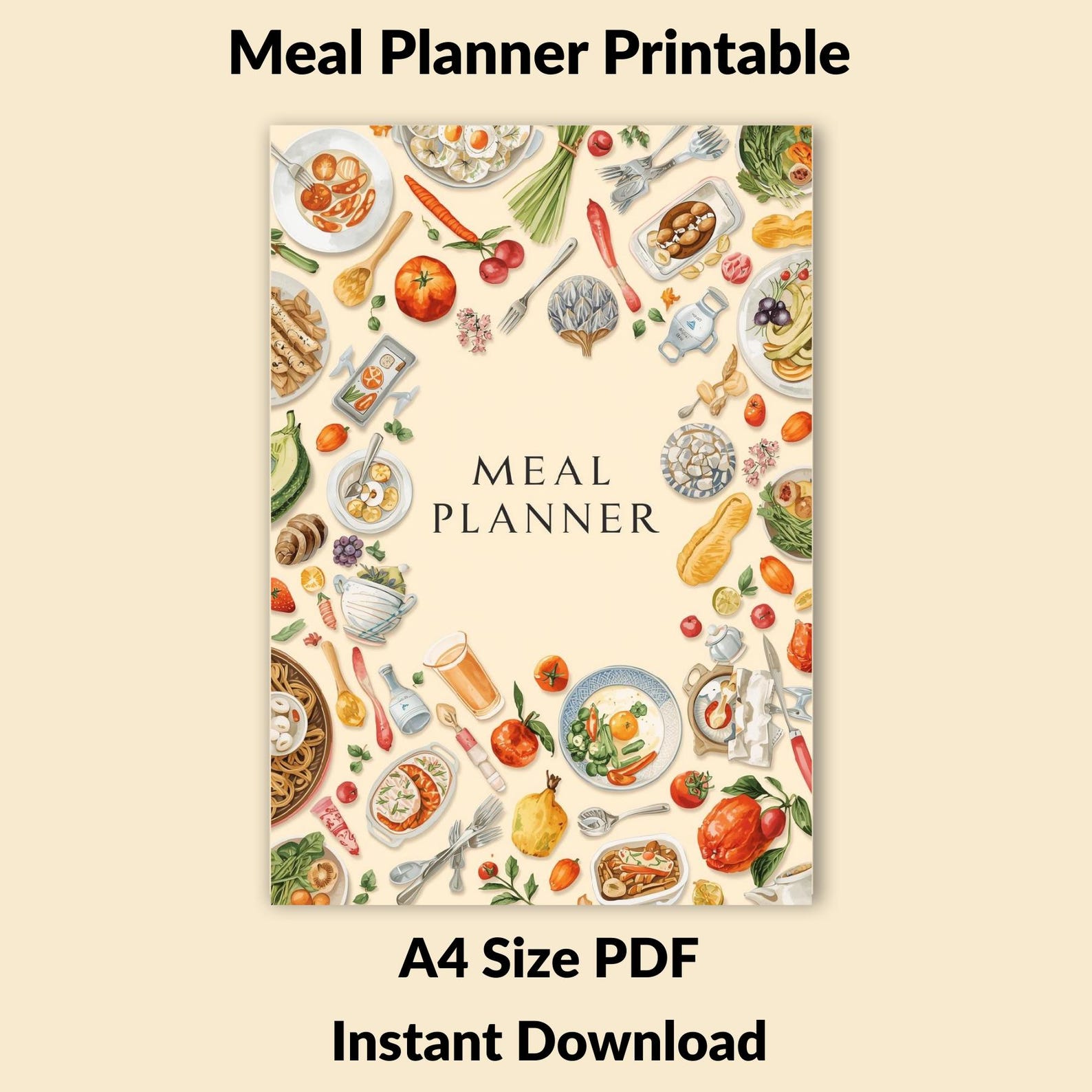 Printable Meal Planner -family Meal Planner-monthly Meal-grocery List ...