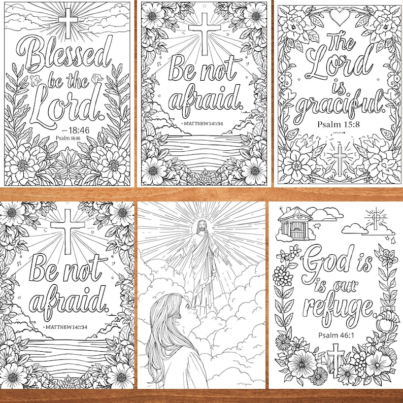 Bible Verse Coloring Book-christian Printable Activity-christian ...