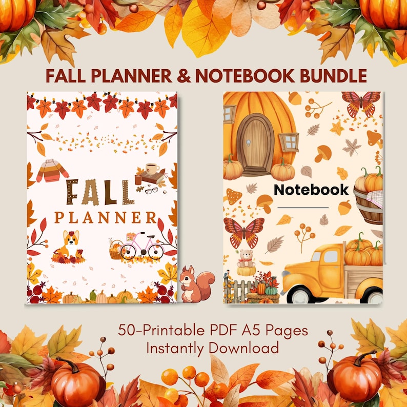 Fall Planner Printable-seasonal Daily Planner A5 Instant Download PDF ...