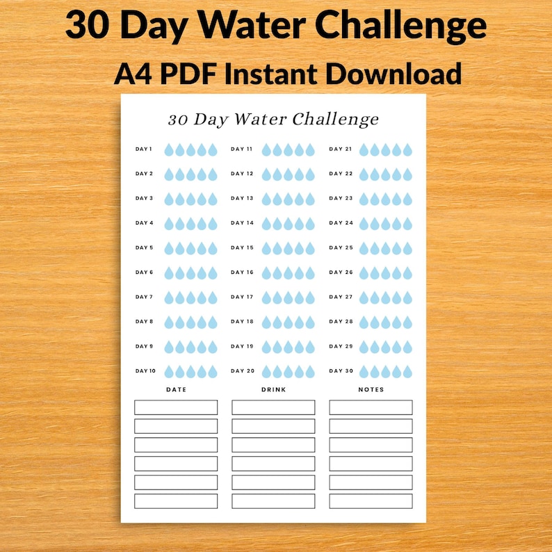 Water Tracker Printable-monthly & Weekly Water Tracker-water Intake ...