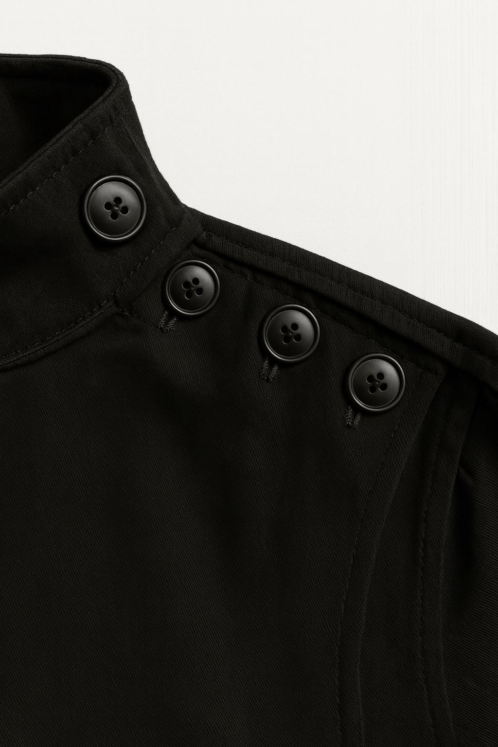 Vintage Black Cotton Fencing Jacket Men’s – Asymmetrical Button-up ...