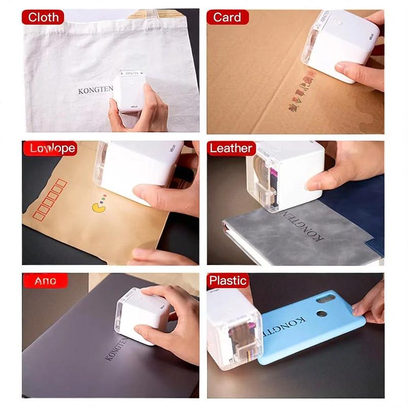 Mini Handheld Color Printer | Wireless Inkjet for DIY Tattoo, Logo ...