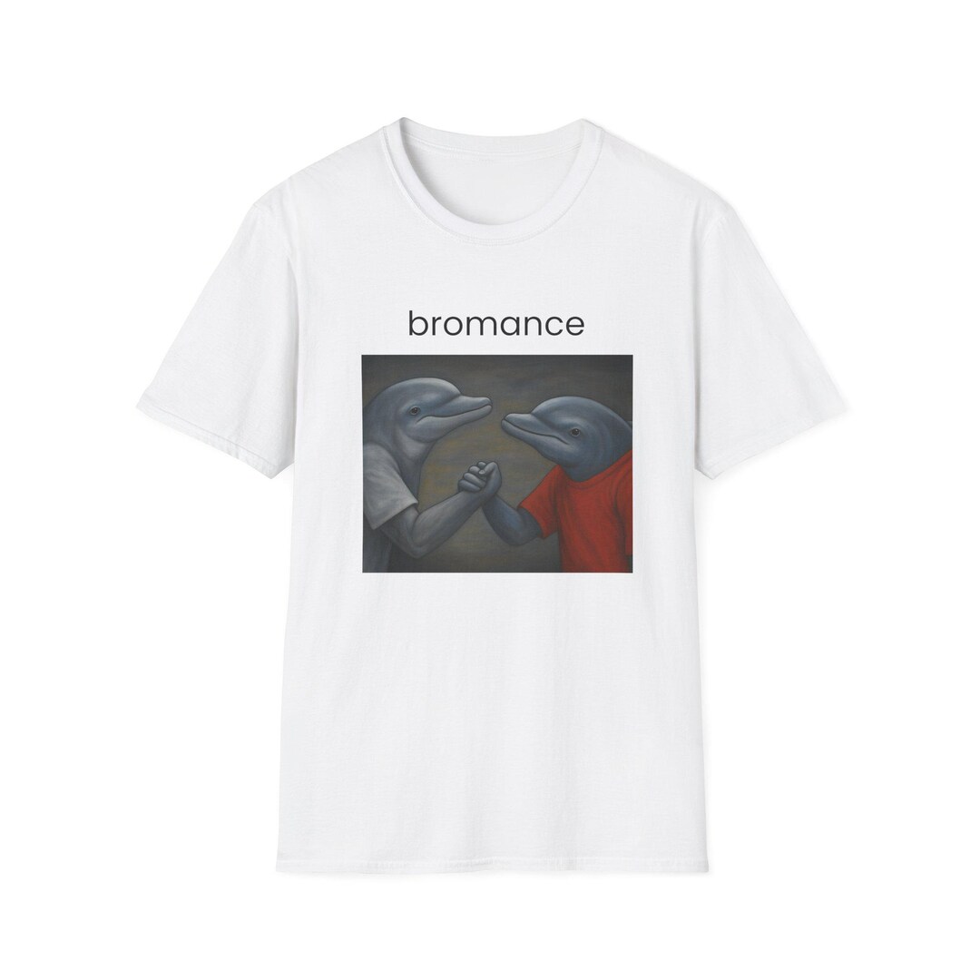 Funny Dolphin Handshake Meme Shirt – Surreal Fish Bros Tee – Gen Z ...