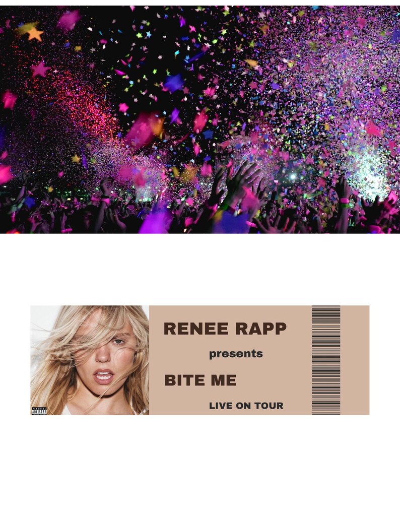Renee Rapp Bite Me Concert Ticket - Digital Download - Etsy