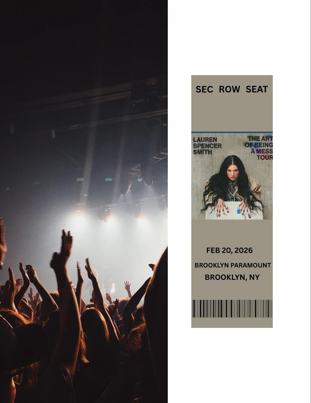 Digital Download Lauren Spencer Smith the Art of Being A Mess Tour ...