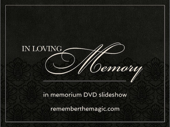 Memorial Funeral Photo Slideshow Video & Picture Memory | Etsy