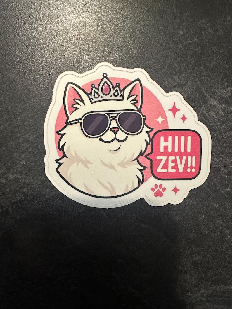 Princess Donut “HIII ZEV!!!” Head Sticker White – Die-cut, Dungeon ...