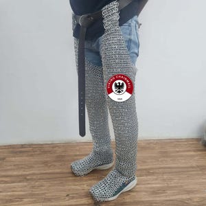 Aluminum Chainmail Leggings: 10mm Flat Ring, Riveted Chausses - Etsy