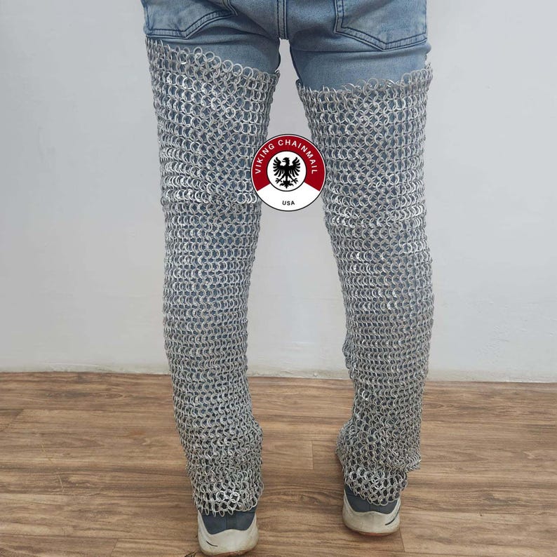 Aluminum Chainmail Leggings: 10mm Flat Ring, Riveted Chausses - Etsy