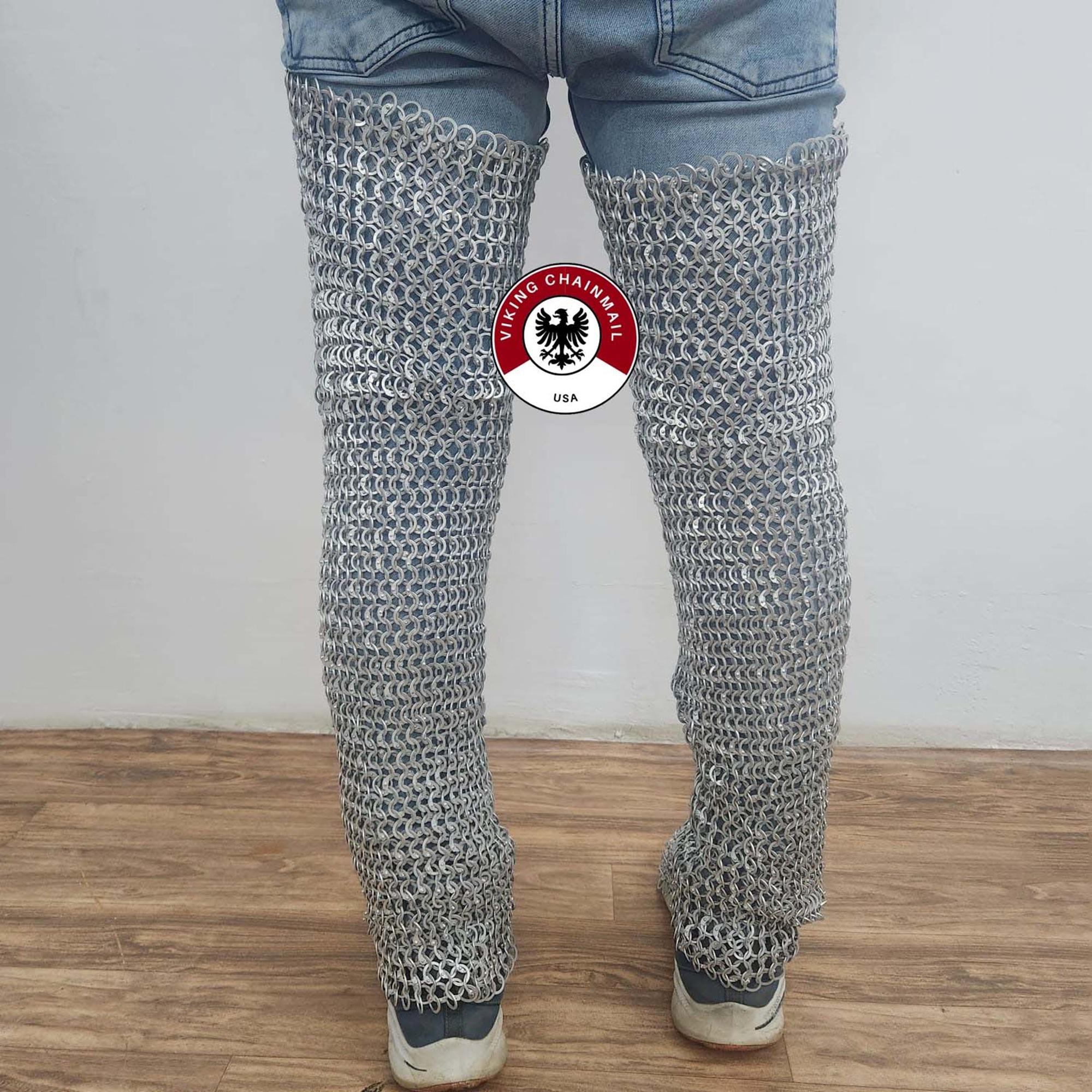 Aluminum Chainmail Leggings: 10mm Flat Ring, Riveted Chausses - Etsy