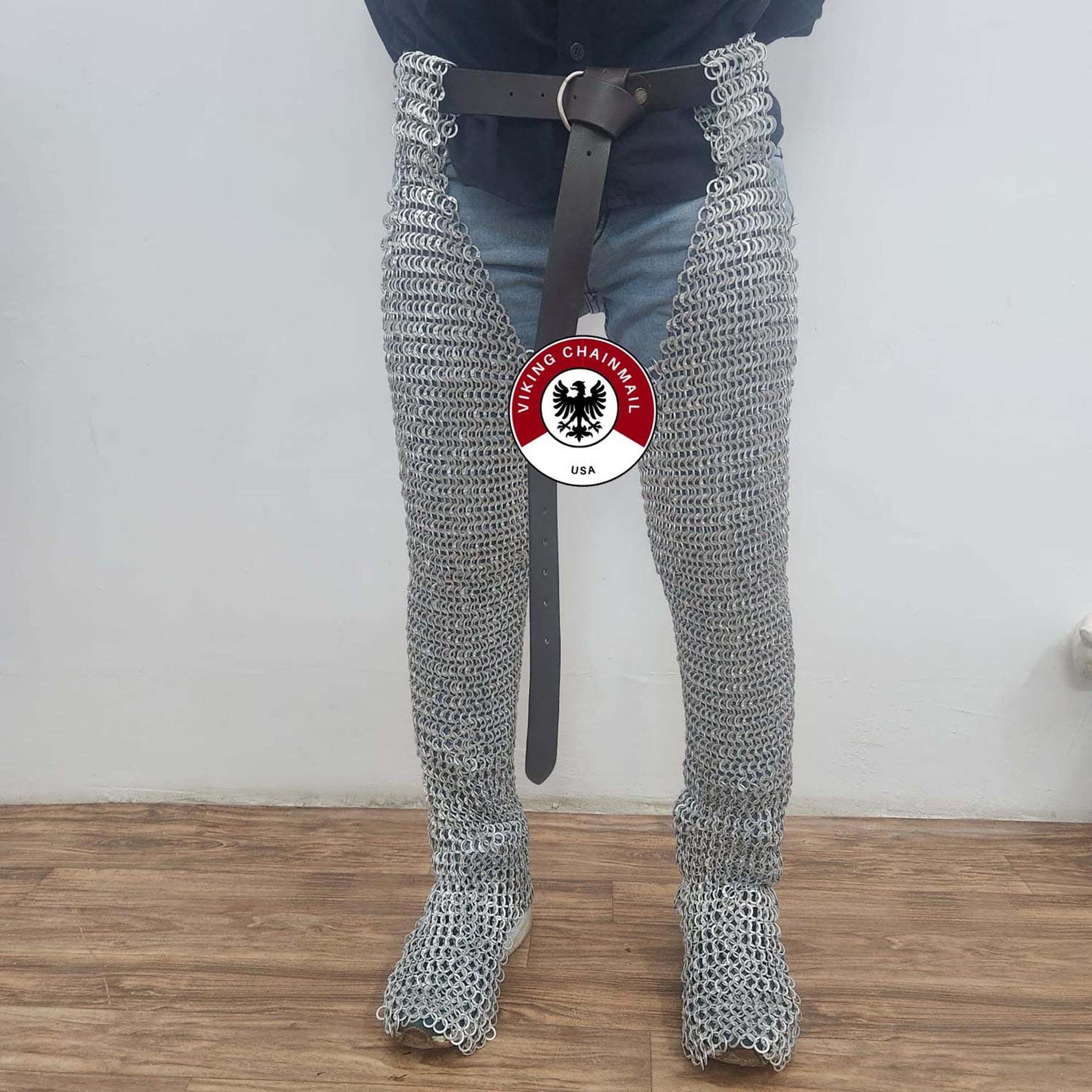 Aluminum Chainmail Leggings: 10mm Flat Ring, Riveted Chausses - Etsy