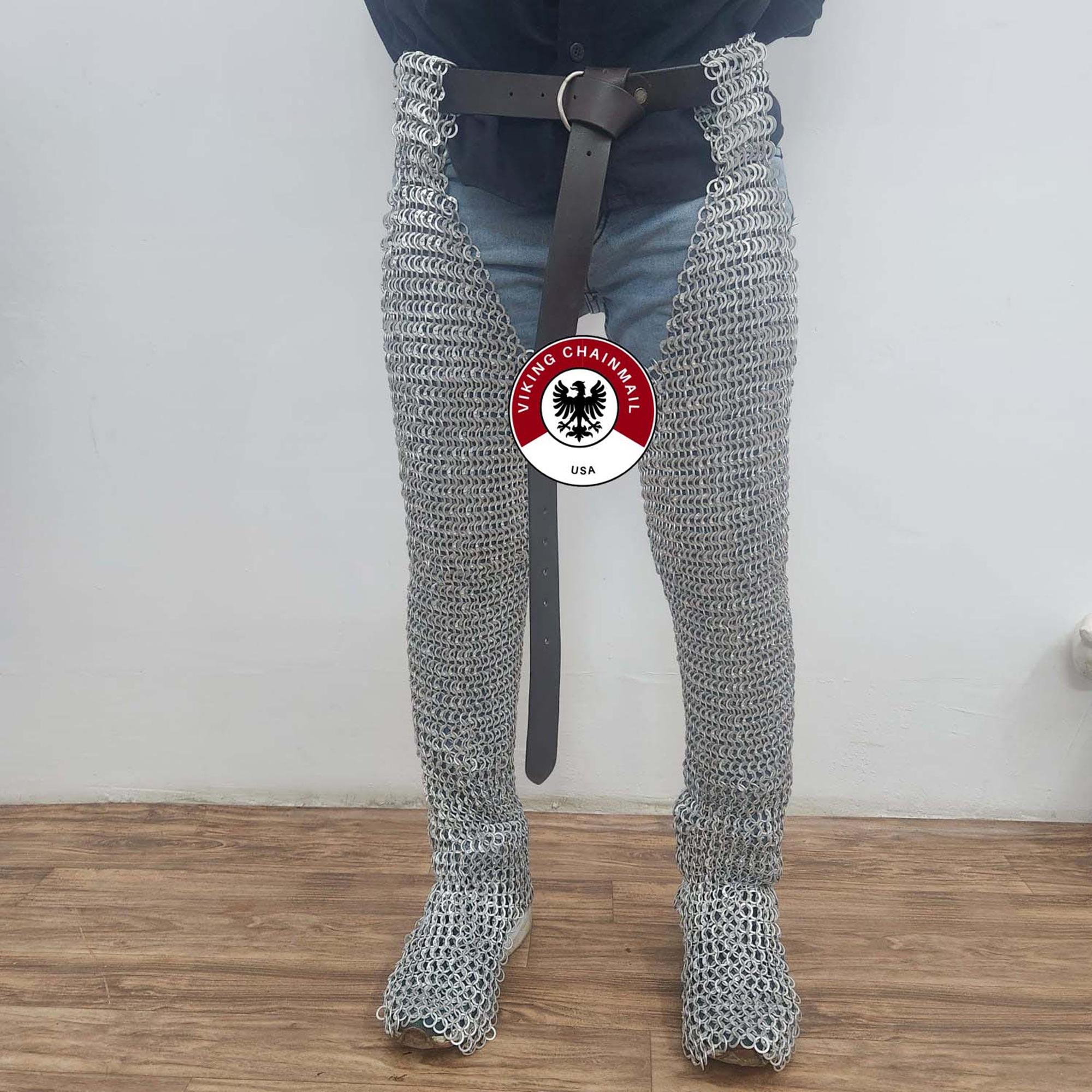Aluminum Chainmail Leggings: 10mm Flat Ring, Riveted Chausses - Etsy