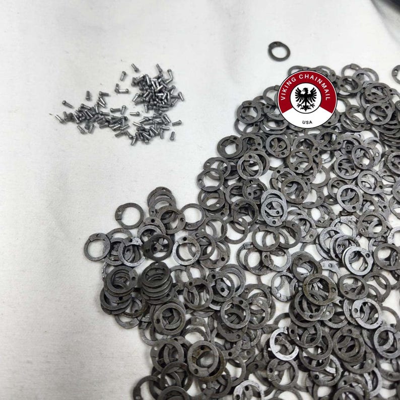 Chainmail Flat Rings and Rivets Flat Loose Rings With Round Rivets ...