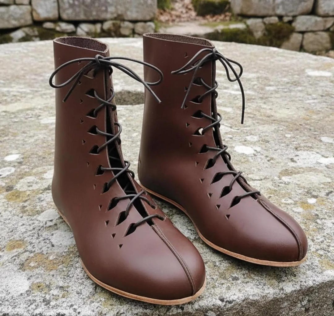 Vindolanda Leather Boots – Roman Viking Medieval Shoes - Etsy
