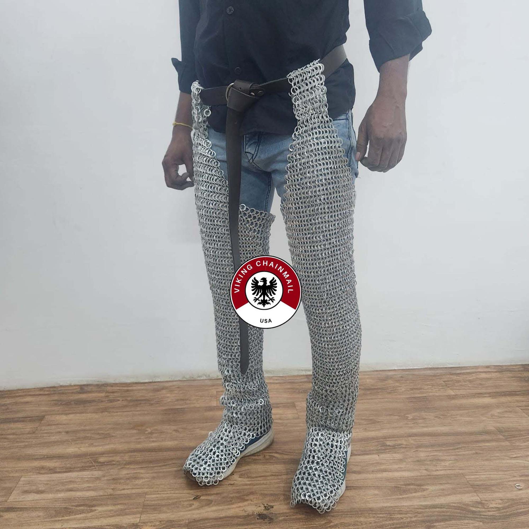 Aluminum Chainmail Leggings: 10mm Flat Ring, Riveted Chausses - Etsy