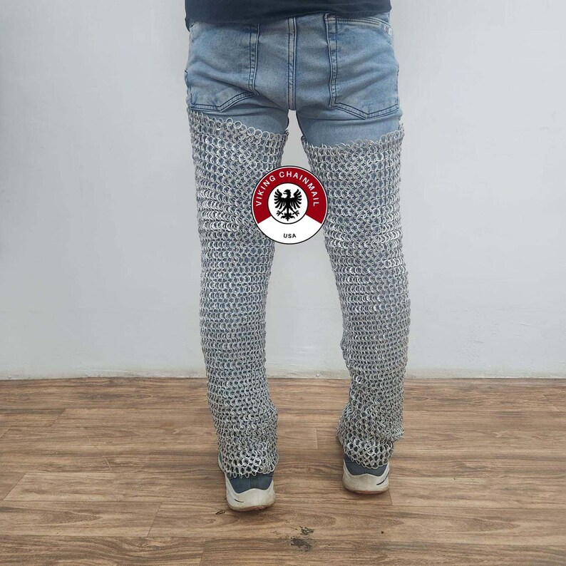 Aluminum Chainmail Leggings: 10mm Flat Ring, Riveted Chausses - Etsy